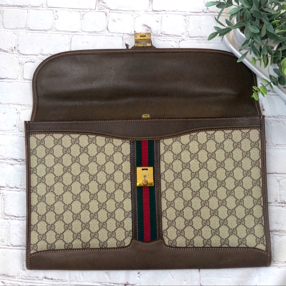 Vintage Gucci Envelope Portfolio/Document Holder Bag - Gem
